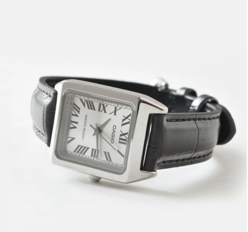 Casio LTP-V007L-7B1 Ladies Analog Leather Watch LTPV007L-7B1 Silver ...