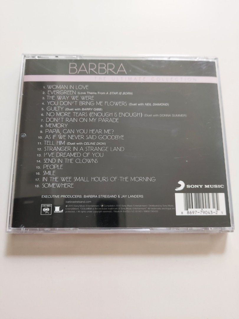 CD Barbara Streisand- The Ultimate Collection, Hobbies & Toys, Music ...