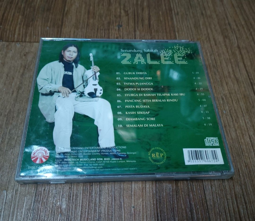 CD ZALEE @ 2003 REDANG ENTERTAINMENT PRODUCTIONS.., Hobbies & Toys ...