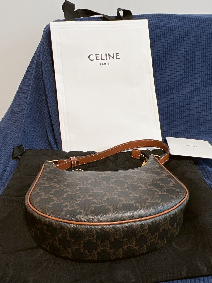 CELINE AVA BAG IN TRIOMPHE CANVAS AND CALFSKIN, Luxury, Bags & Wallets ...