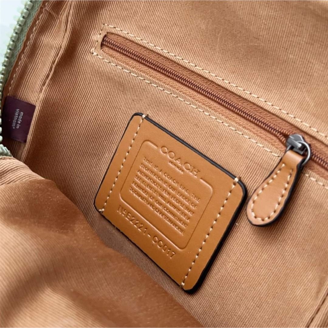 Coach CC017 Track Pack In Signature Canvas With Coach Patch - Khaki ...