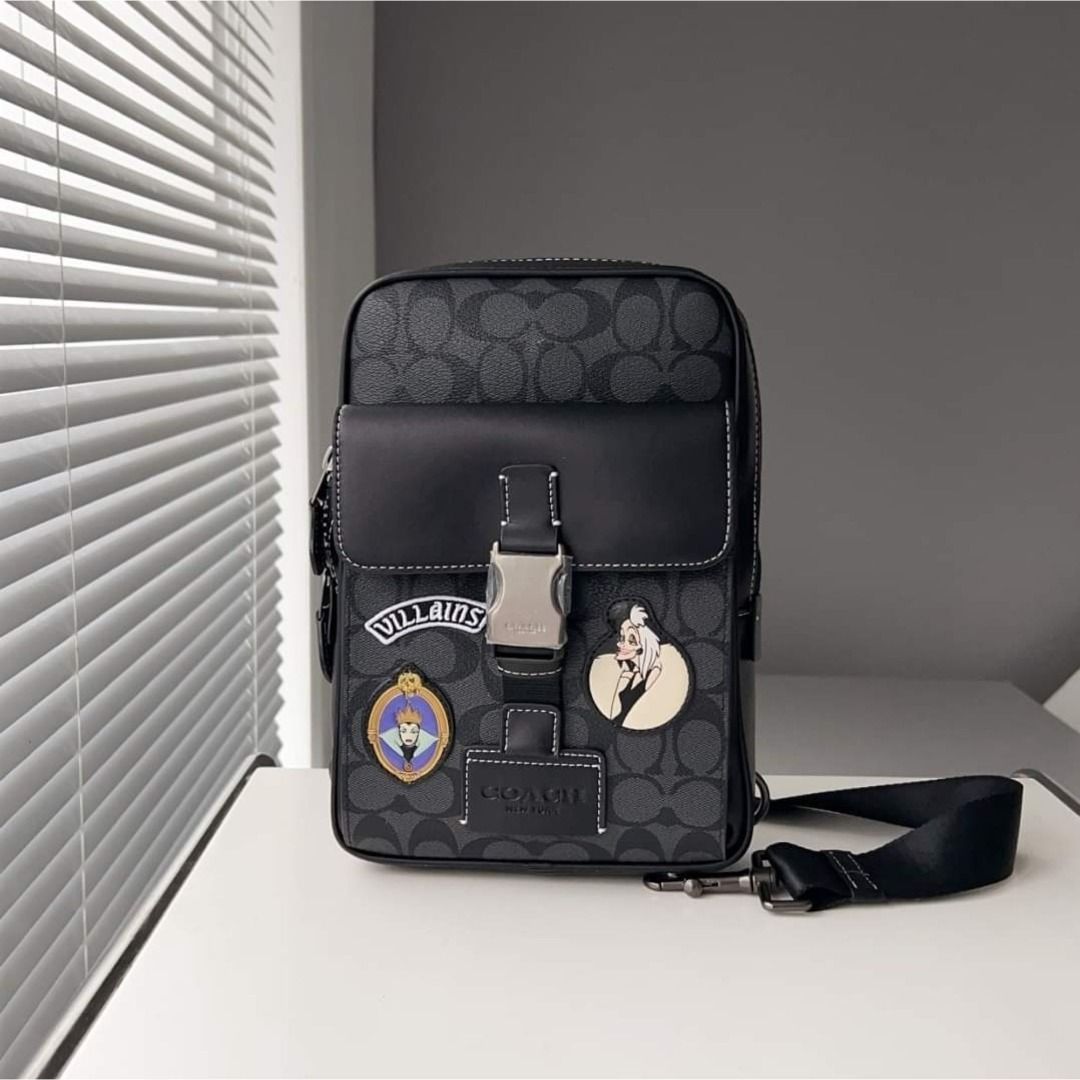 Coach Disney X Coach Track Pack In Signature Canvas With Patches ...