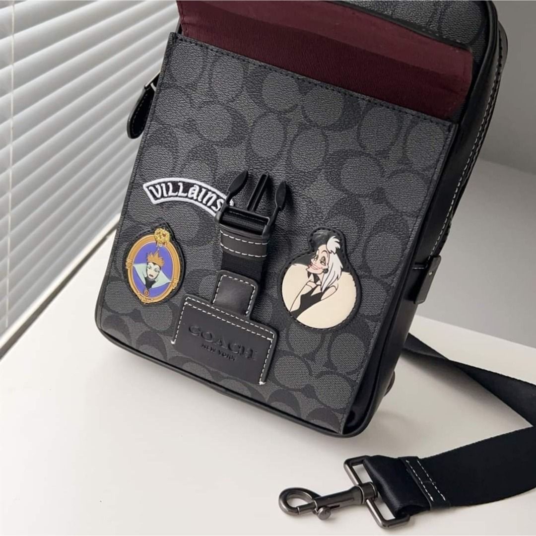 Coach Disney X Coach Track Pack In Signature Canvas With Patches ...