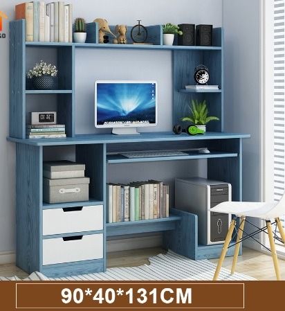 Computer desk desktop study desk bookcase combination computer desk ...