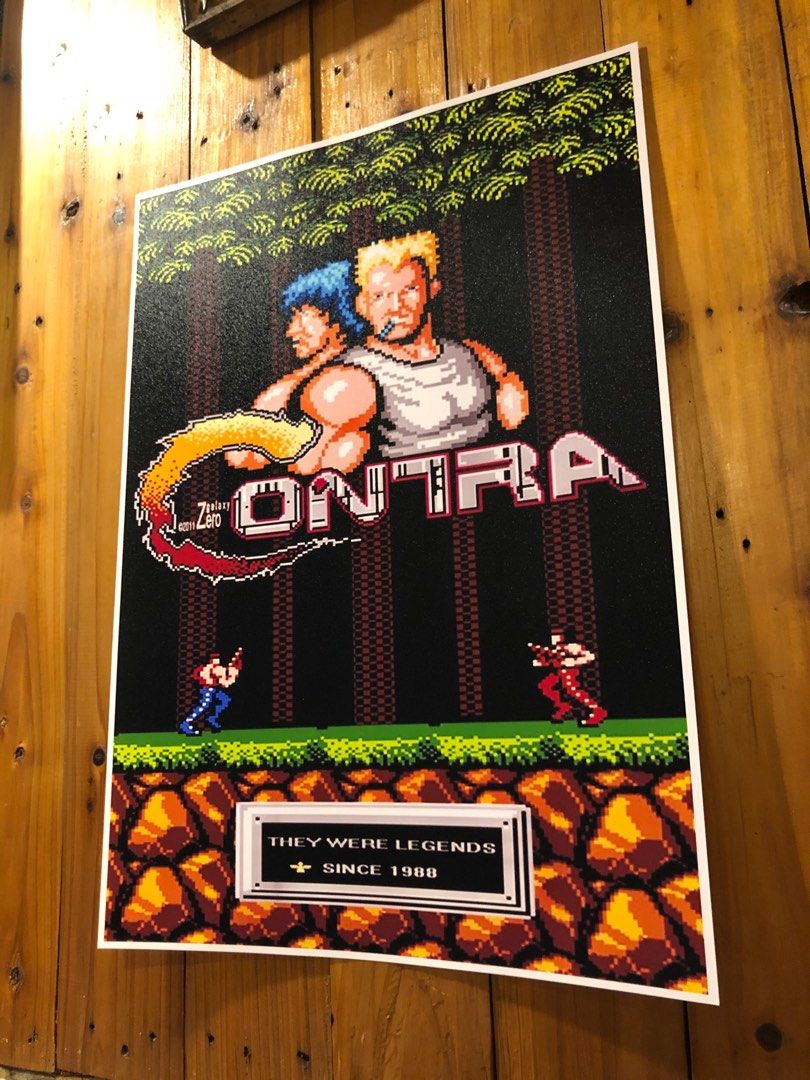 Contra Family Computer Retro Vintage Classic Poster, Hobbies & Toys ...