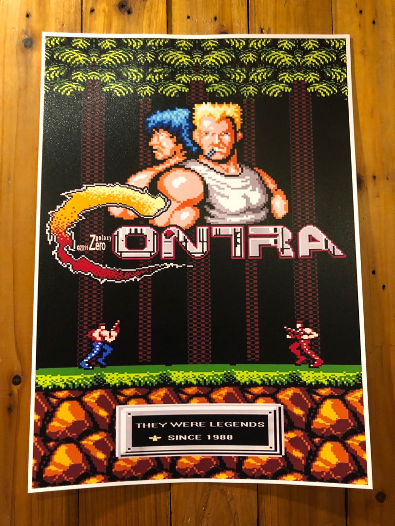 Contra Family Computer Retro Vintage Classic Poster, Hobbies & Toys ...