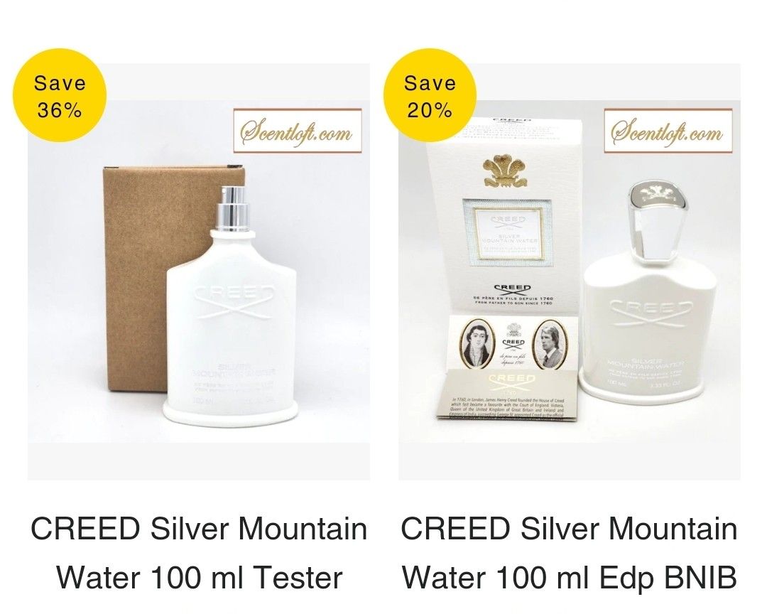 CREED Silver Mountain Water EDP 100ml Tester/ Retail Box BNIB + Free ...