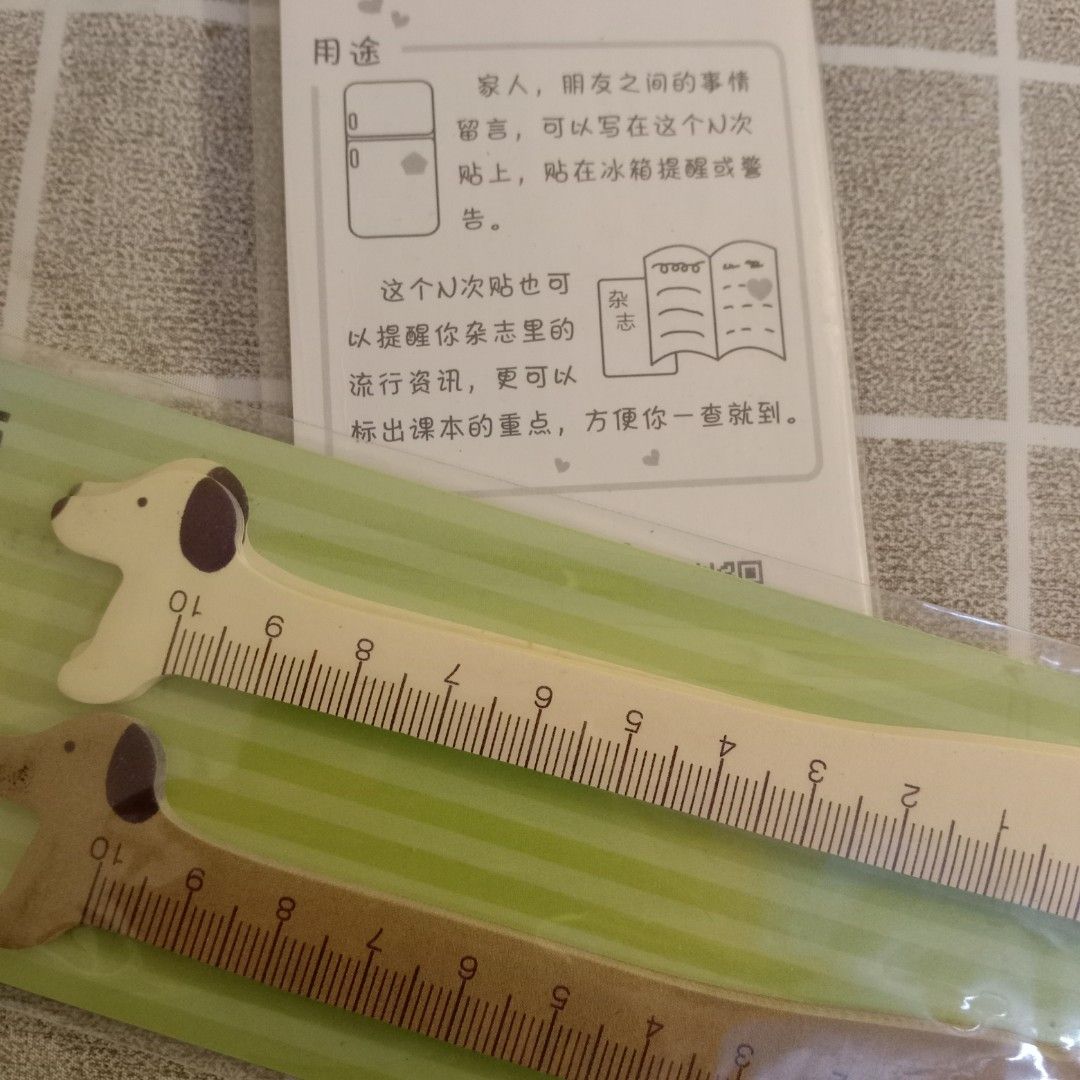 Cute Animals Ruler Measurements Sticky Note Dog Crocodile, Hobbies ...