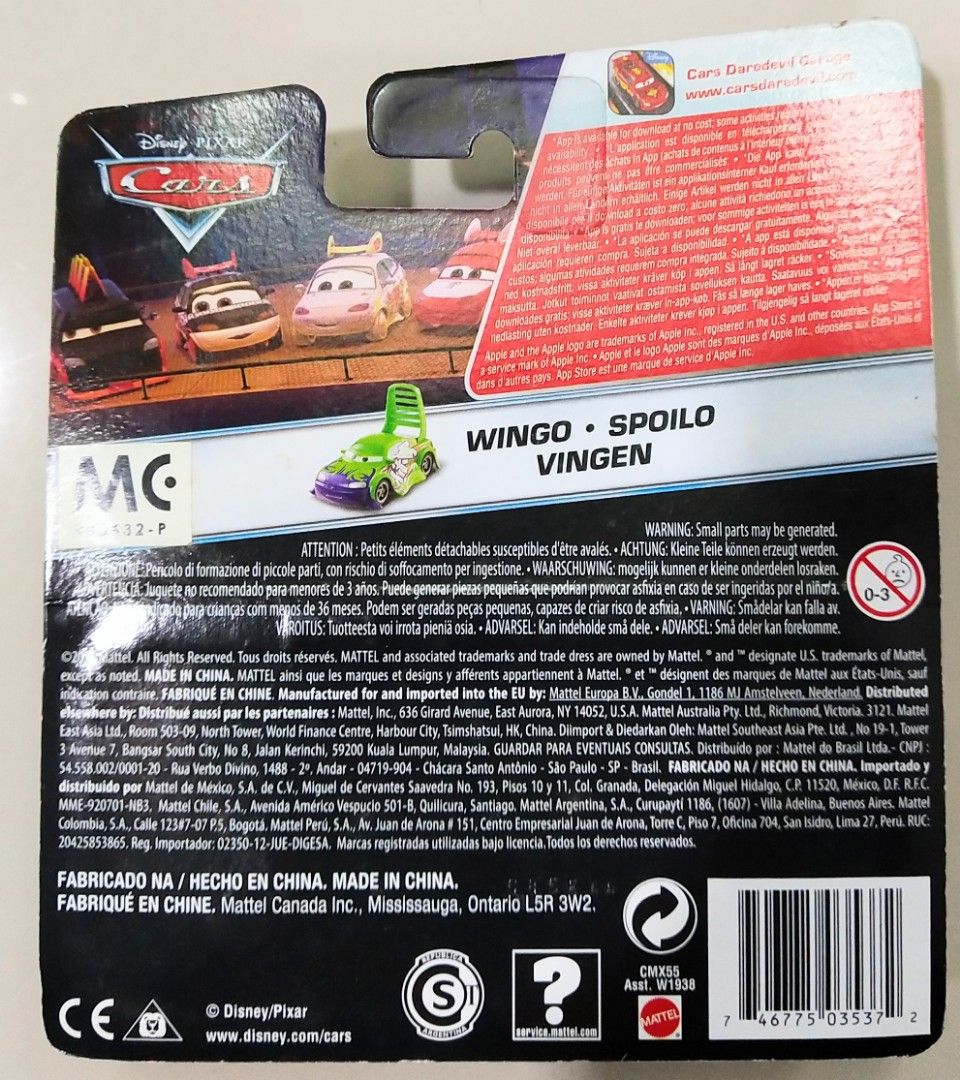 Disney Pixar CARS Movie WINGO Mattel Diecast, Hobbies & Toys, Toys ...