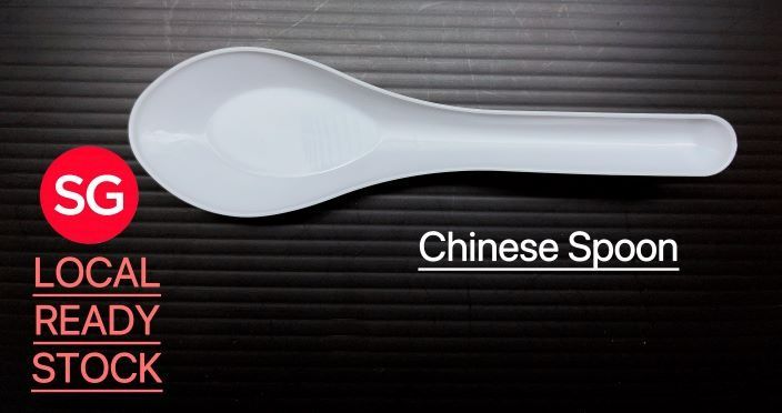 Disposable Plastic Chinese Spoon, Furniture & Home Living, Kitchenware ...