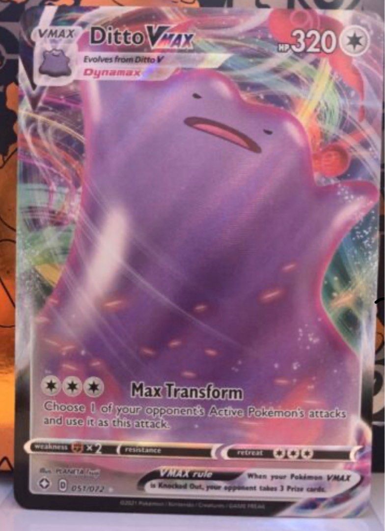 Ditto vmax, Hobbies & Toys, Toys & Games on Carousell