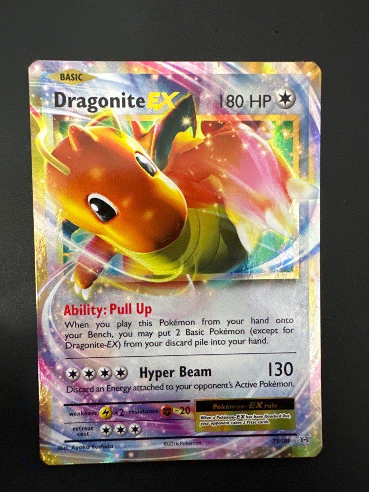 Dragonite EX 72/108 Pokemon XY: Evolutions, Hobbies & Toys, Toys ...