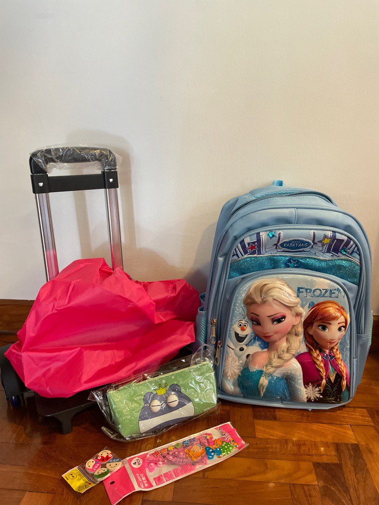 Elsa trolley school bag, Hobbies & Toys, Stationery & Craft, Stationery ...