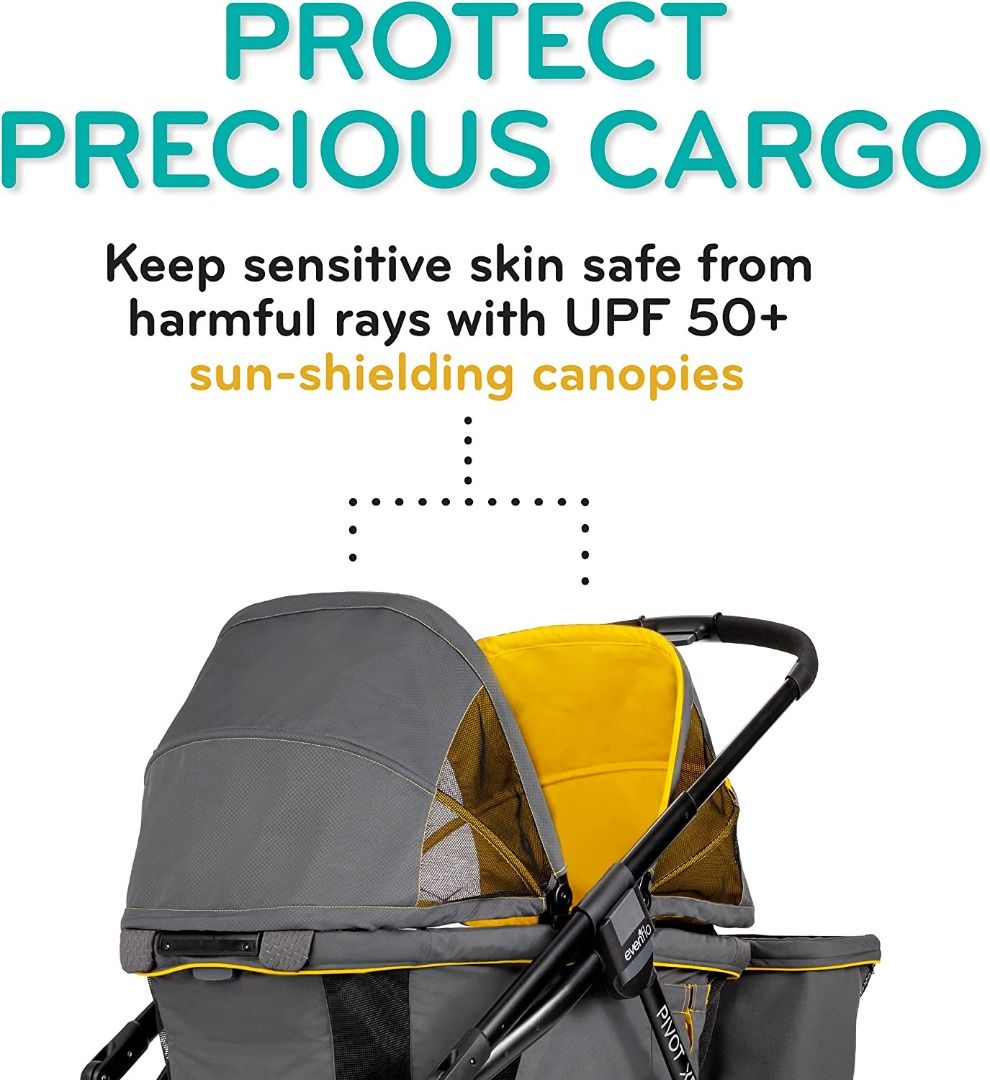 Evenflo Pivot Xplore All Terrain Double Stroller Wagon Adventurer ...