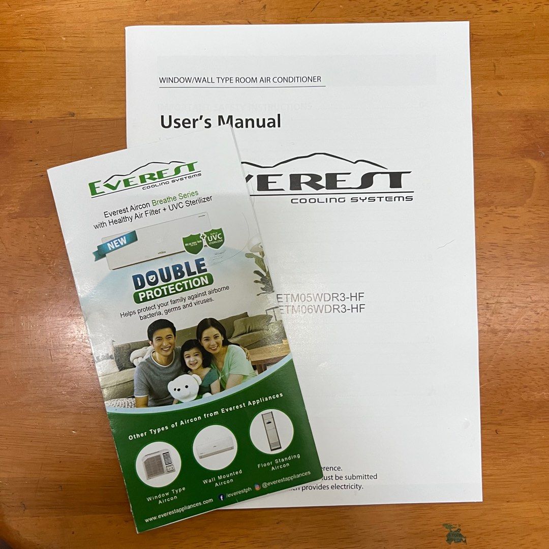 0.6HP EVEREST WINDOW TYPE AIR CONDITIONER WITH BRACKET, TV & Home ...