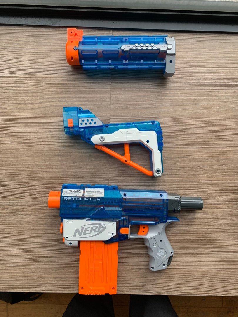 EXCLUSIVE NERF GUN WITH A SWITCH, CLIP AND EXTENDER, Hobbies & Toys ...