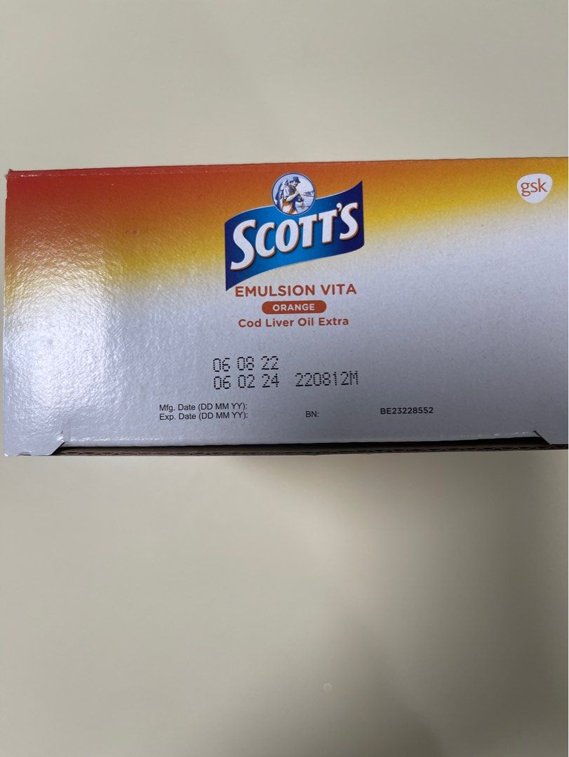 [Exp year 2025] Scott's Emulsion Orange Cod Liver Oil Extra 400ml x2 ...