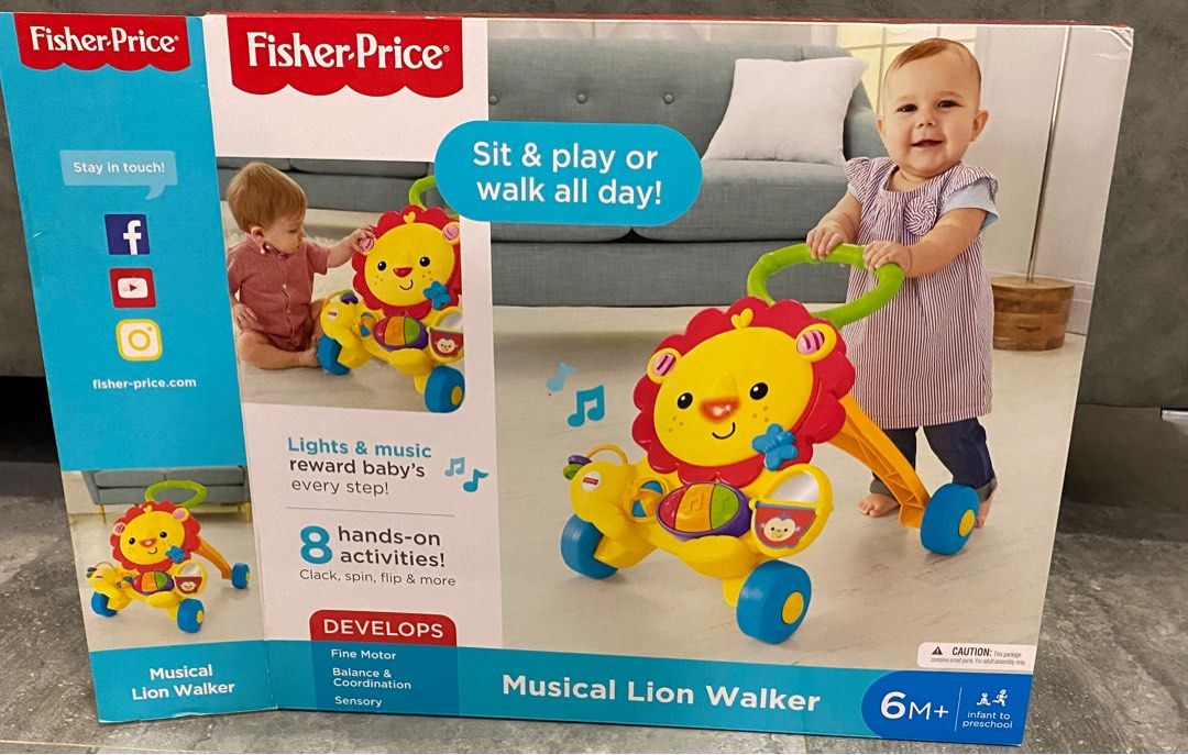Fisher-Price Musical Lion Walker, Babies & Kids, Infant Playtime on ...