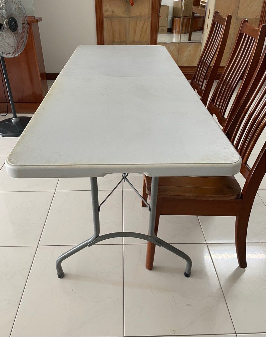 Folding long table, Furniture & Home Living, Furniture, Tables & Sets ...