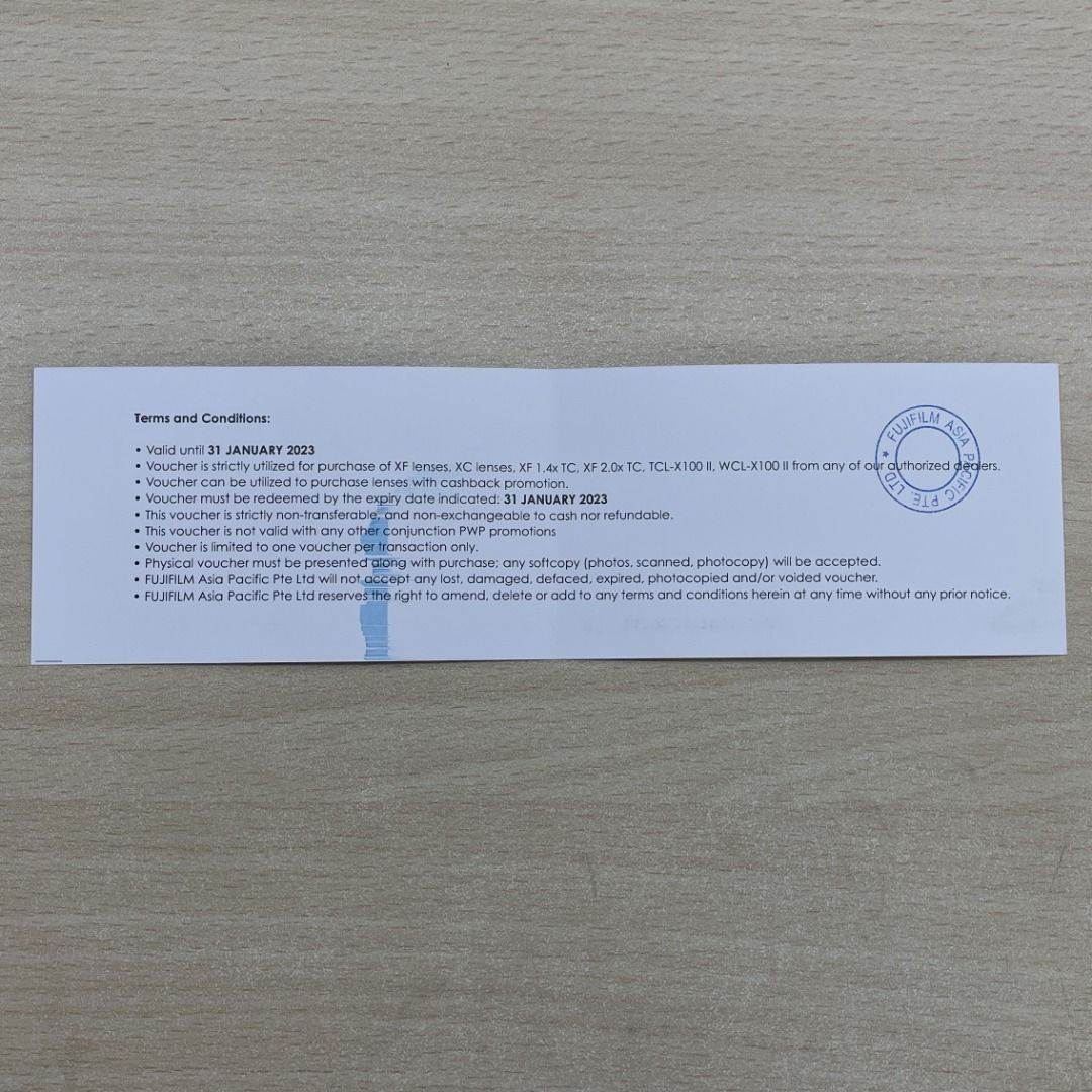Fujifilm $200 Lens voucher (XF lenses. XC lenses. XF 1.4x TC, XF 2.0x ...