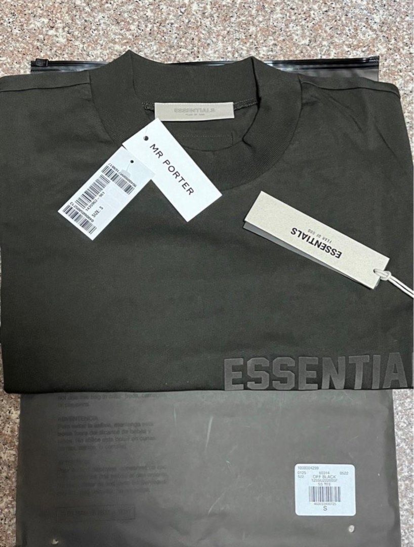 FW22- FOG ESSENTIALS (OFF BLACK), Men's Fashion, Tops & Sets, Tshirts ...