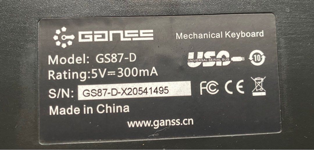 Ganss GS87-D Mechanical Keyboard(silent red switch), Computers & Tech, Parts & Accessories ...