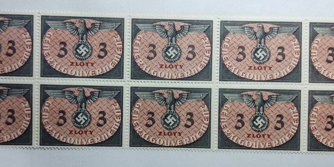 8 Germany 3 zloty nazi stamp world war 2 mnh, Hobbies & Toys ...