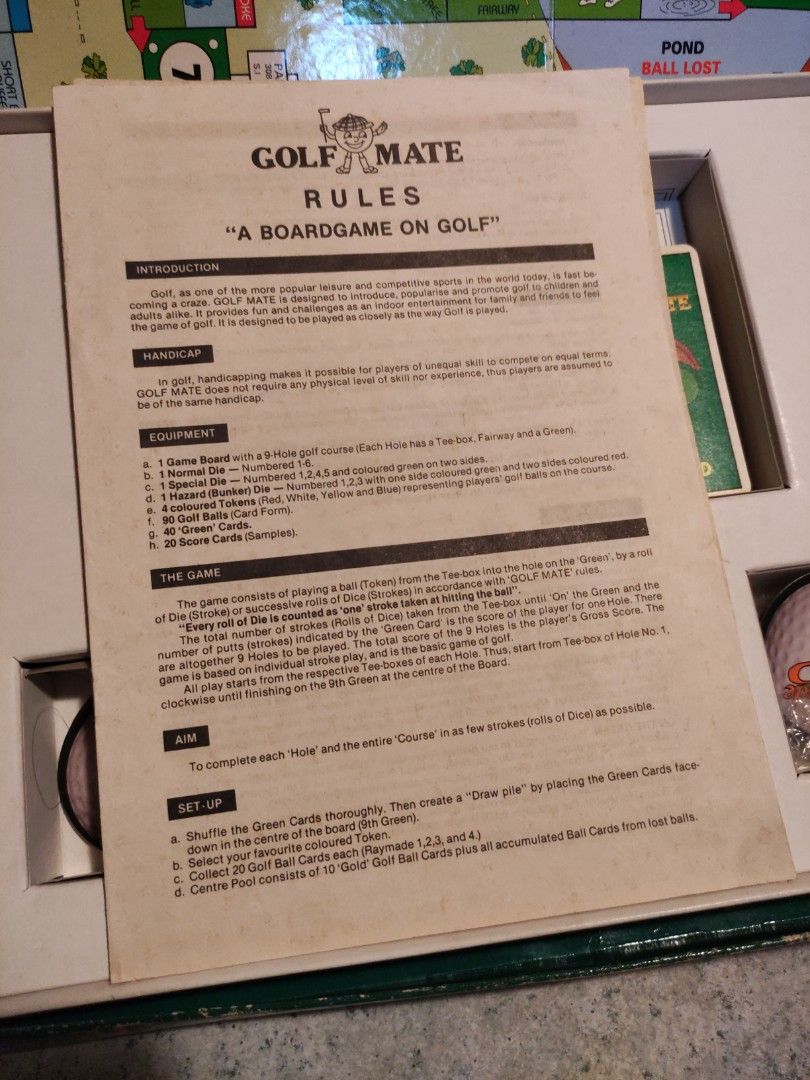 Golf Mate board game, Hobbies & Toys, Toys & Games on Carousell