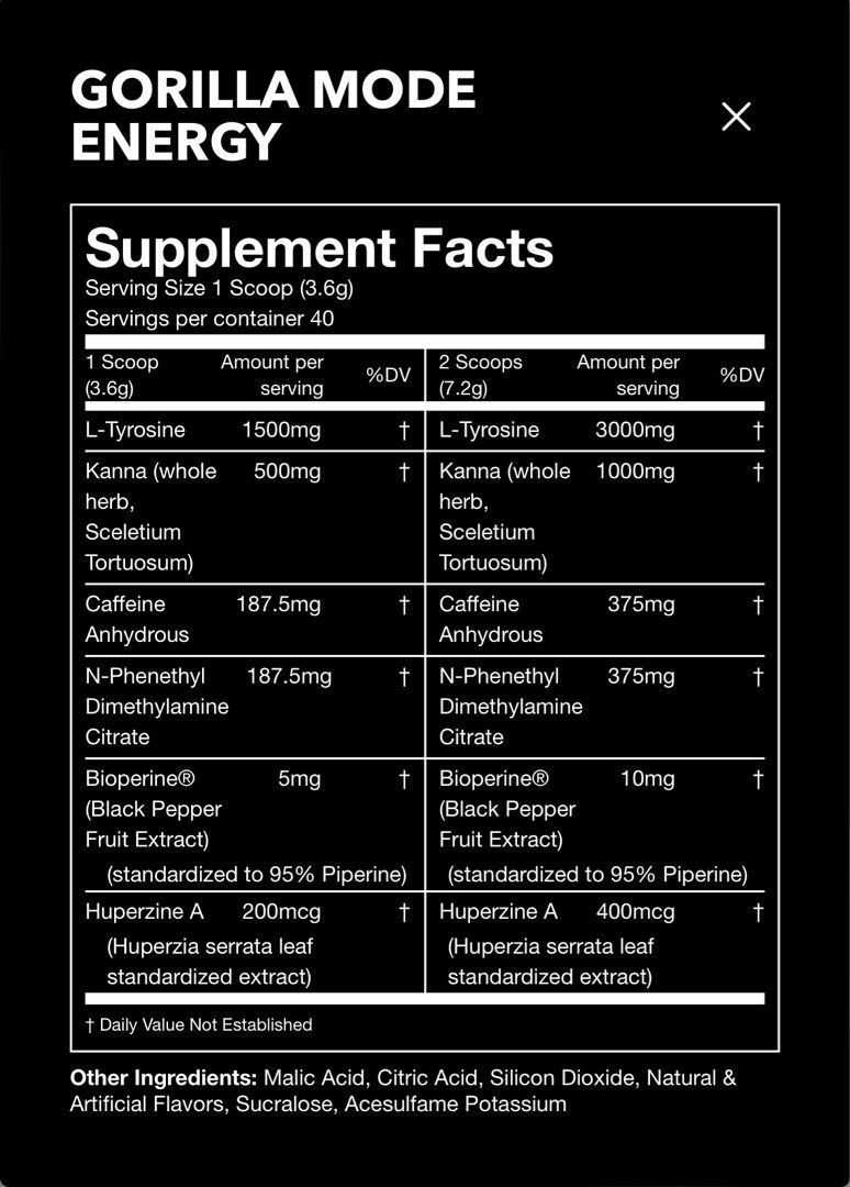 Gorilla Mind Pre Workout, Health & Nutrition, Health Supplements ...