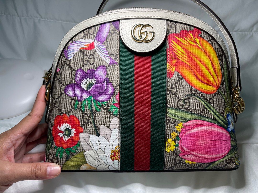 Gucci Ophidia Dome Flora, Luxury, Bags & Wallets on Carousell