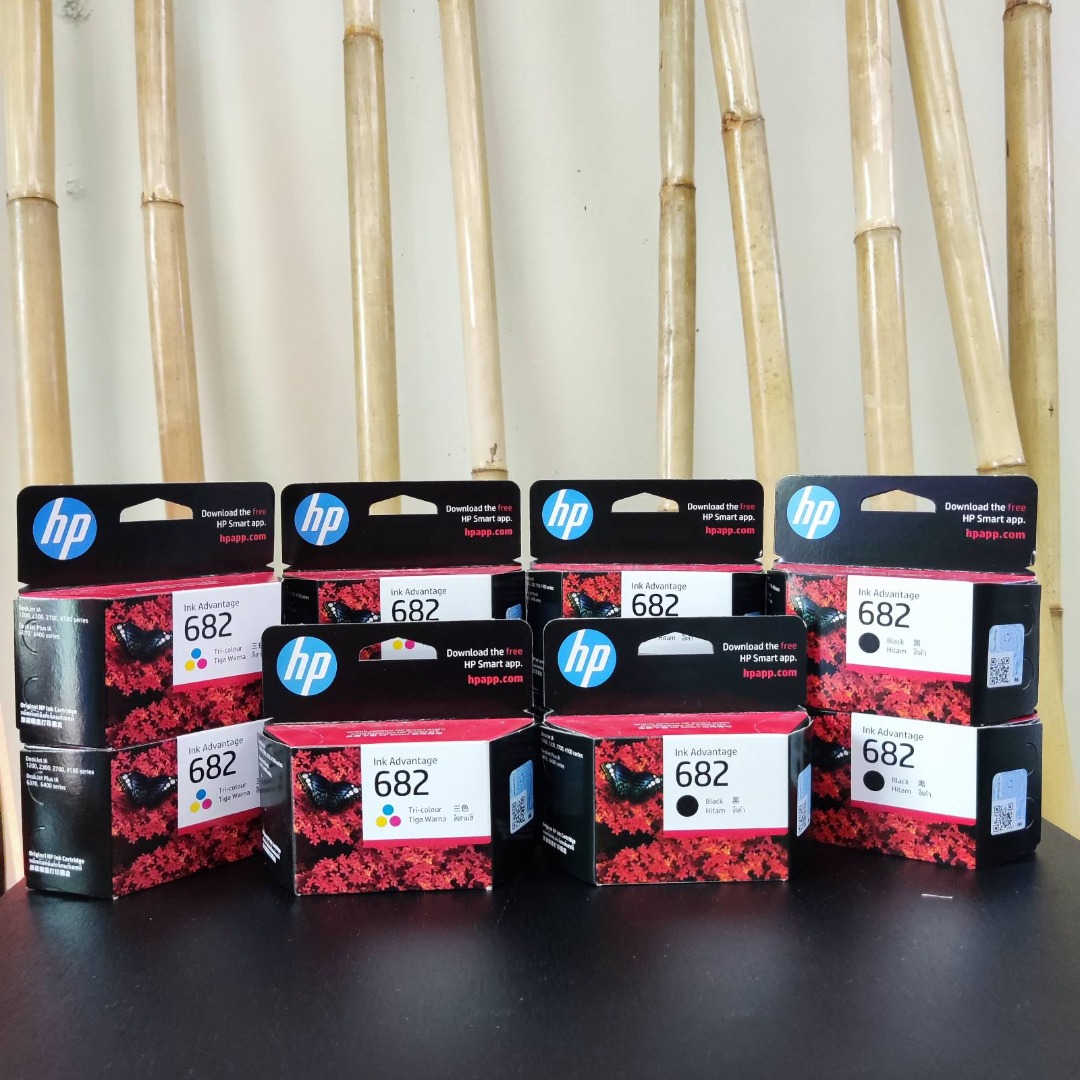 HP 682 BLACK/TRICOLOR ORIGINAL INK ADVANTAGE CARTRIDGE, Computers ...
