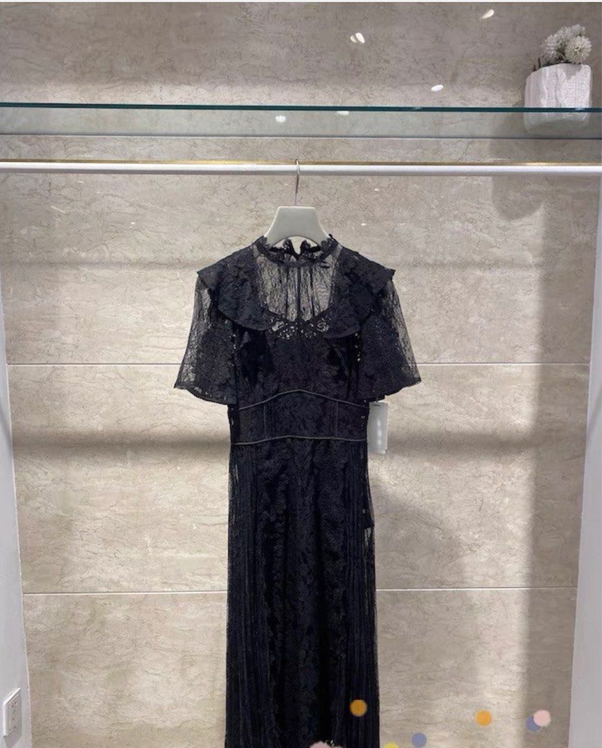 Snidel Japanese design Lace dress-black, Women's Fashion, Dresses ...