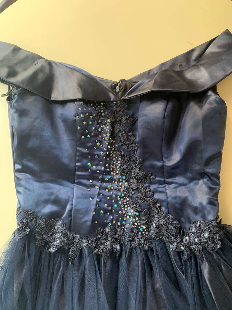 JS Prom Gown/Blue Gown, Women's Fashion, Dresses & Sets, Evening ...