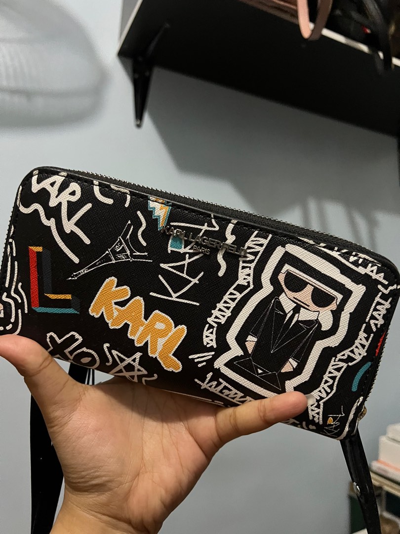 Karl Lagerfeld wallet with sling, Women's Fashion, Bags & Wallets ...