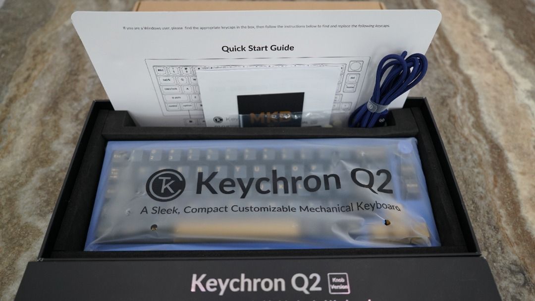 Keychron Q2 Navy Blue with Blue Samurai Keycaps, Computers & Tech ...