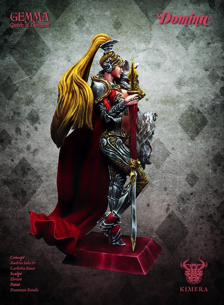 75mm Gemma Queen of Diamonds by Kimera Models Resin Miniature 1:24 ...