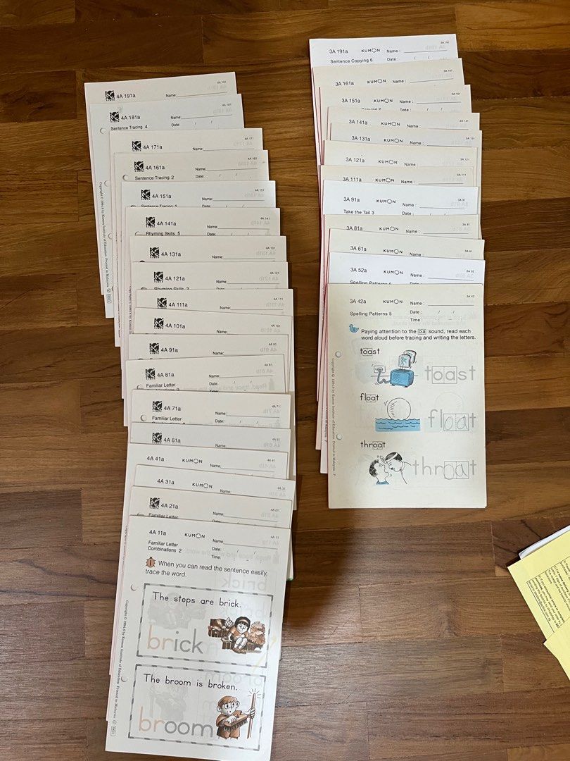 Kumon English New Worksheets- preschool level, Hobbies & Toys, Books ...