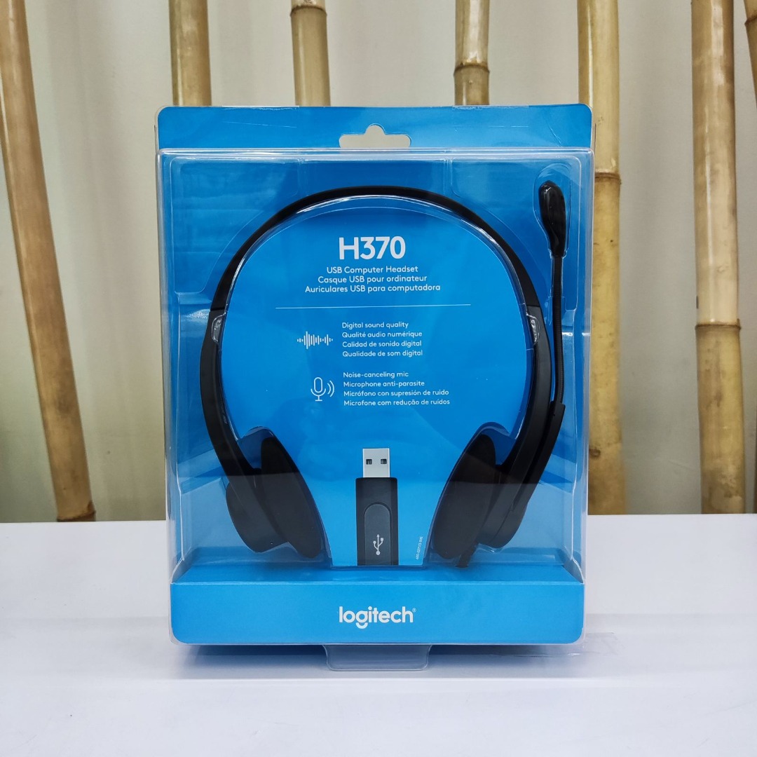 LOGITECH H370 USB HEADSET WITH NOISE-CANCELING MICROPHONE, Audio, Headphones & Headsets on Carousell