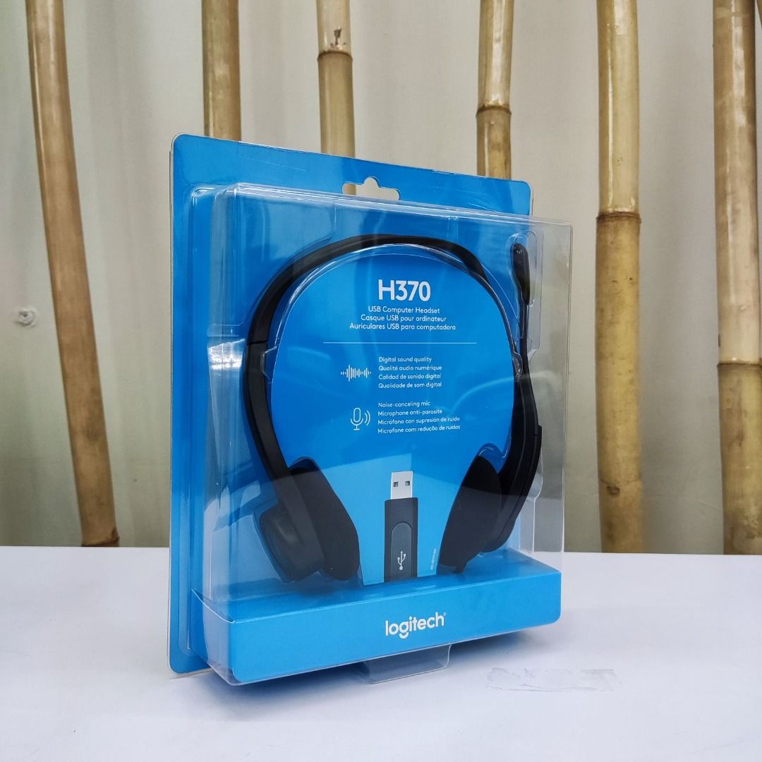 LOGITECH H370 USB HEADSET WITH NOISE-CANCELING MICROPHONE, Audio ...