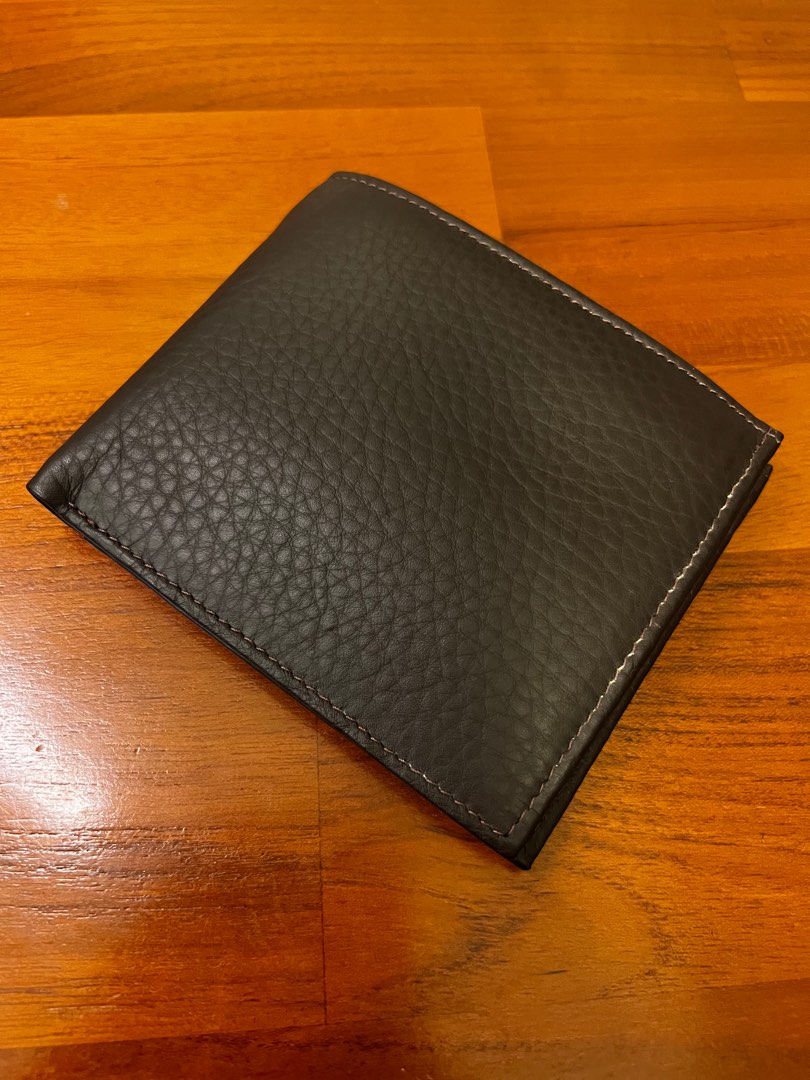 Men leather wallet with inner zip and coin pouch, Men's Fashion ...