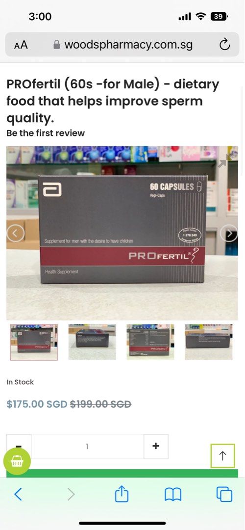 Men Supplement (Pro Fertile), Health & Nutrition, Health Supplements ...