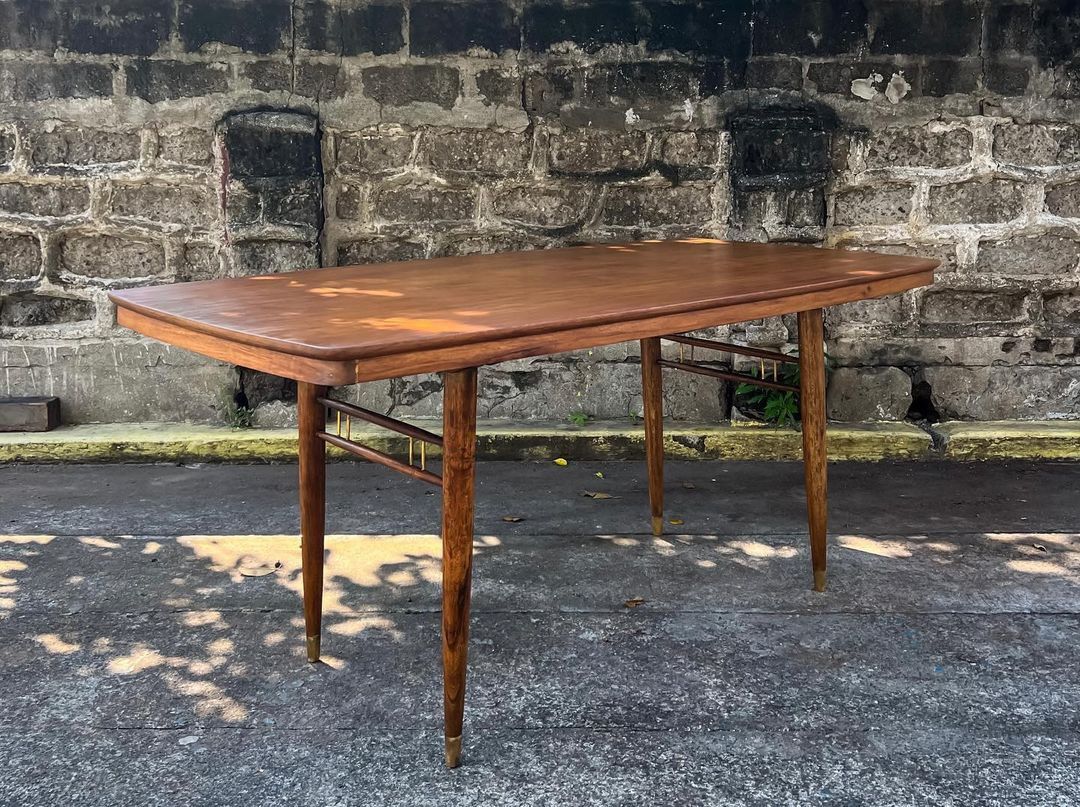 Mid century Narra 6-8 Seater Table, Furniture & Home Living, Furniture ...