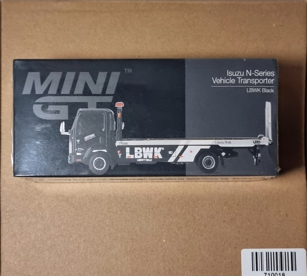 MINI GT Isuzu N-Series Vehicle Transporter LBWK Black #292, Hobbies ...
