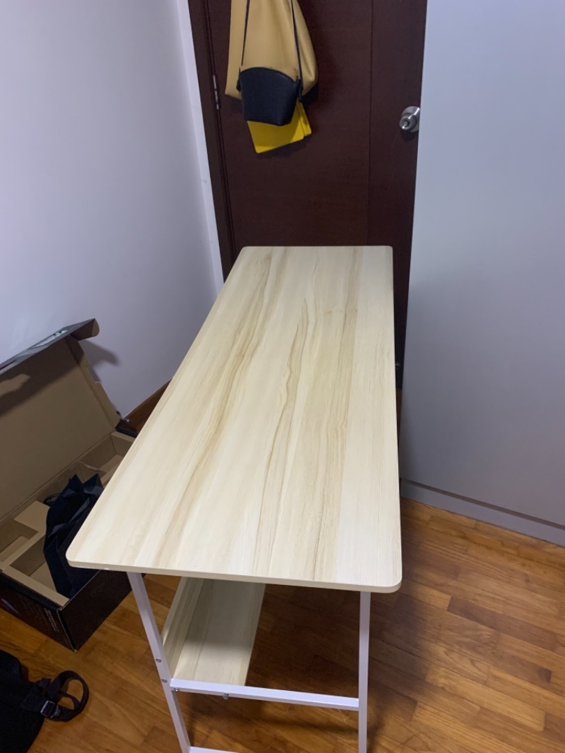 office table/computer desk/study desk/table with bookshelf, Furniture & Home Living, Furniture ...