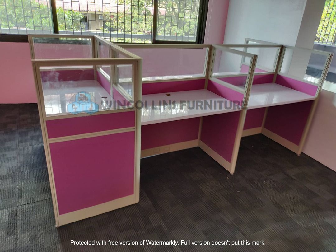 Office Workstation Cubicles Partition, Furniture & Home Living, Office ...