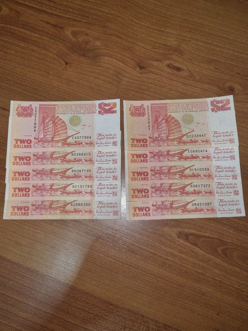 Old Singapore SGD 2 notes, Hobbies & Toys, Memorabilia & Collectibles ...