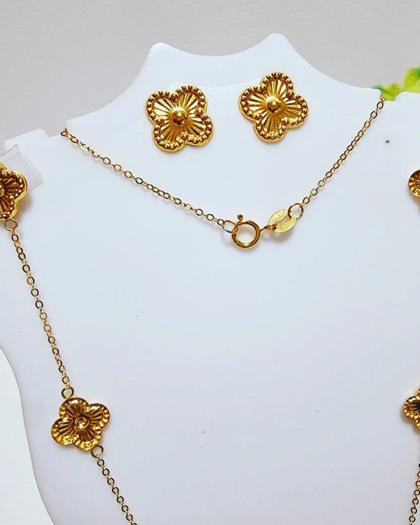 On Hand 1- 8k Saudi Gold VCA set, Women's Fashion, Jewelry & Organisers ...