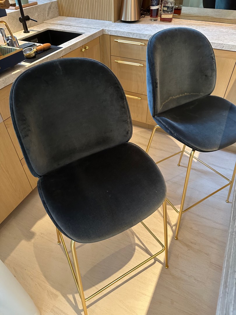 ORIGINAL GUBI BAR STOOL COUNTER HEIGHT BEETLE CHAIR, Furniture & Home ...