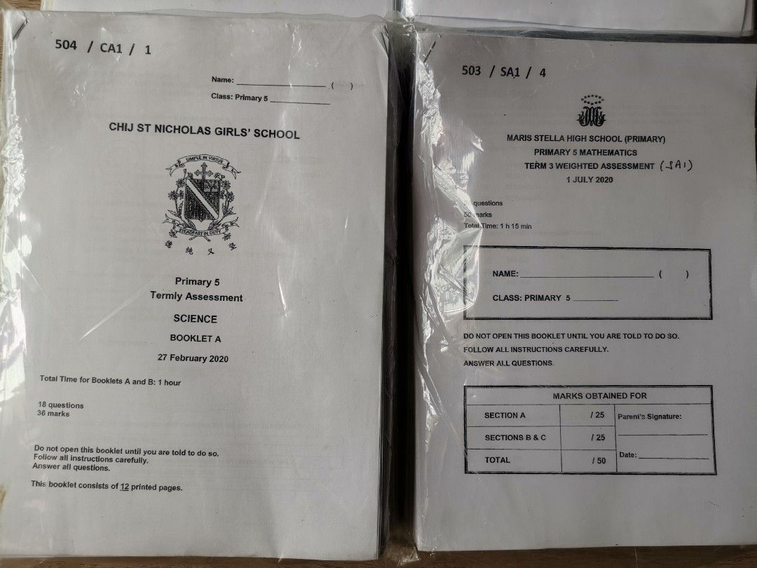 Past Year Exam Papers (2019/2020 CA/SA P5), Hobbies & Toys, Books ...
