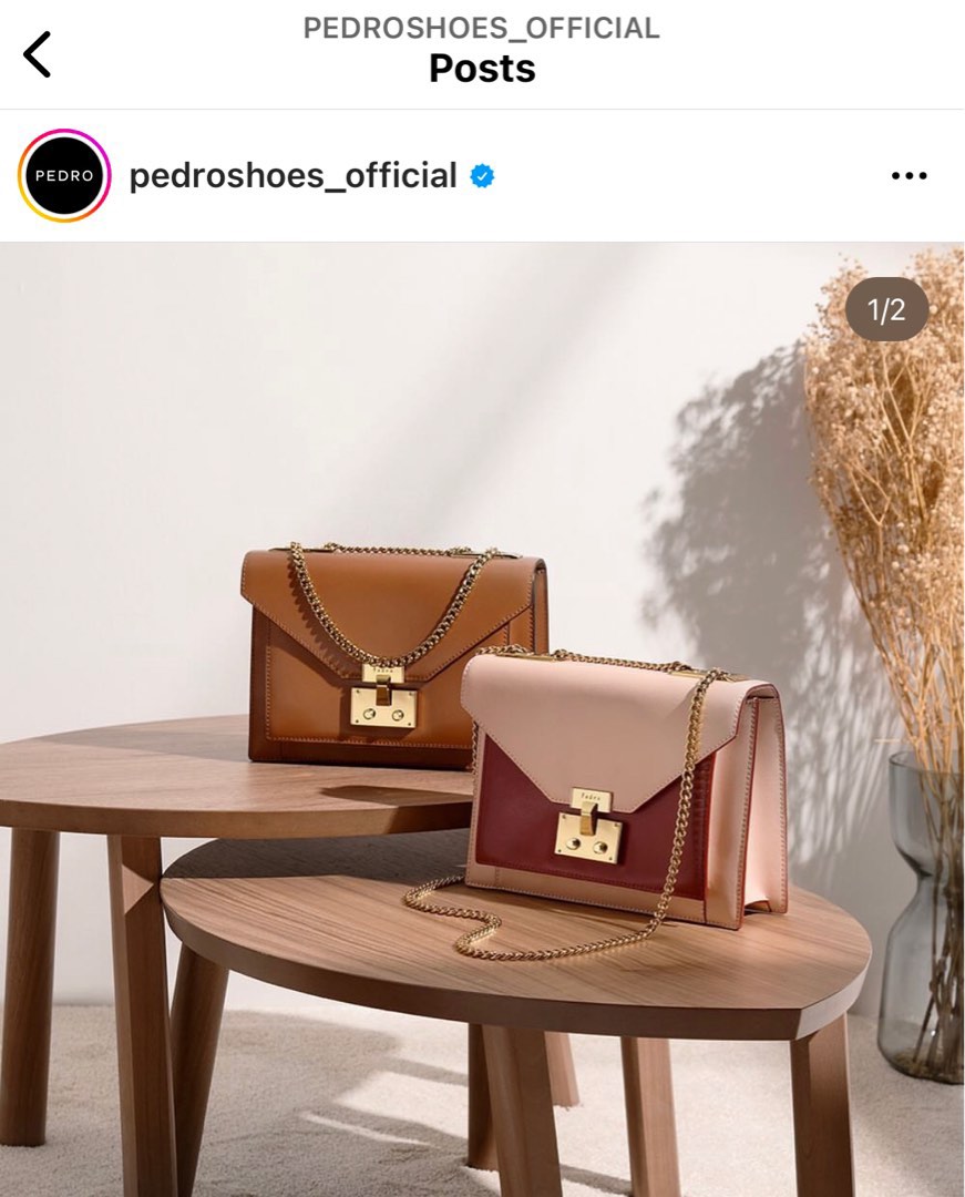 Pedro Leather Chain Bag, Luxury, Bags & Wallets on Carousell